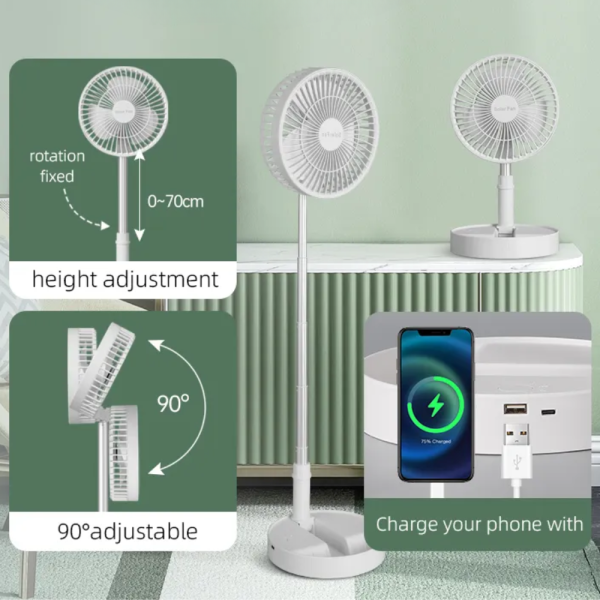 Solar Mini Stand Fan with Panel – Very Nice Things